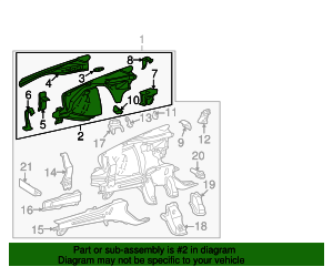 208-620-21-61 - Apron Assembly 1998-2003 Mercedes-Benz | Mercedes-Benz ...