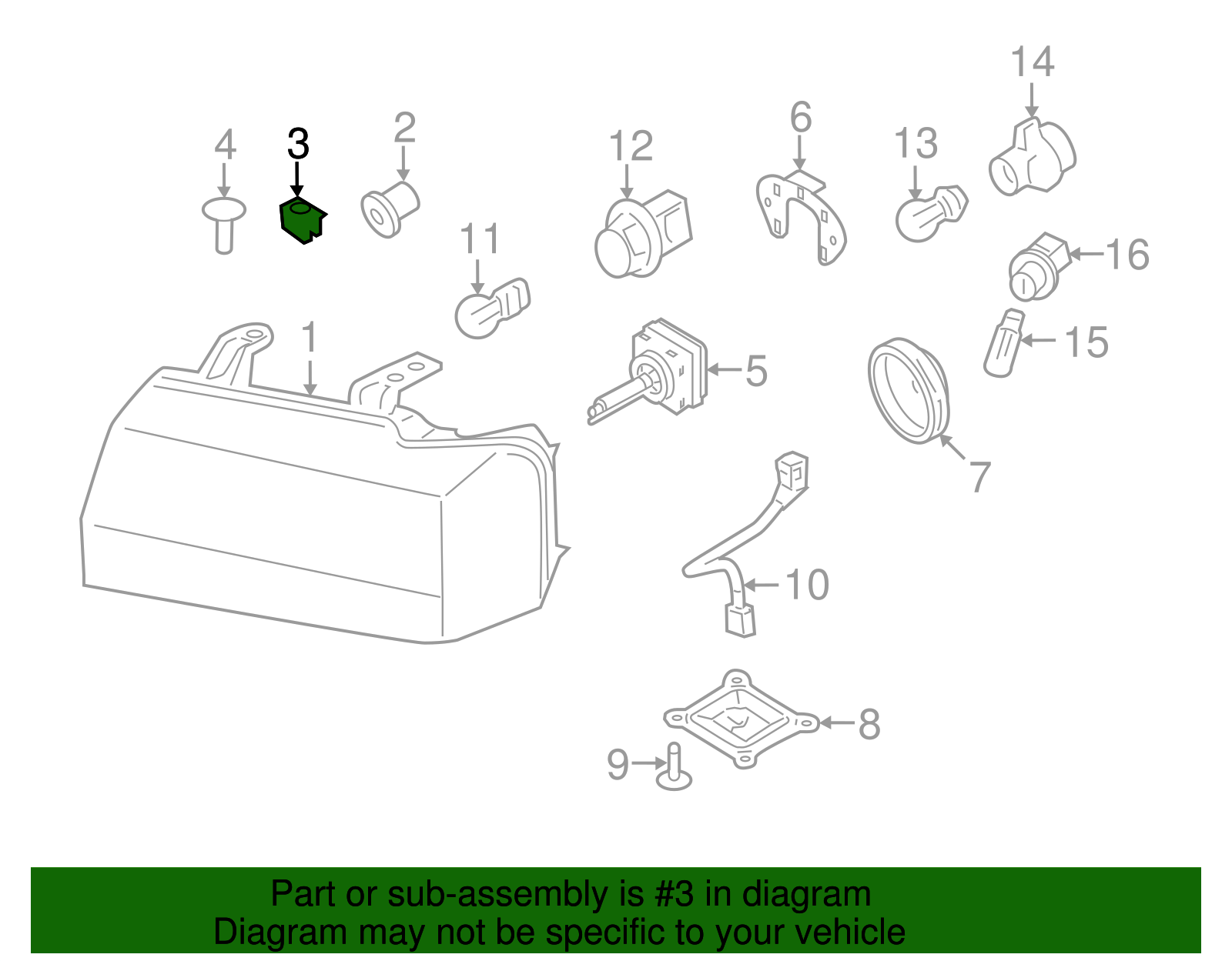 W712160-S300 - Headlamp Assembly Nut 2007-2025 Ford | Ford Parts Direct