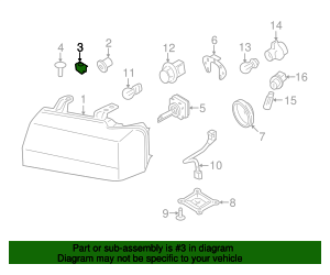 2007-2024 Ford Headlamp Assembly Nut w712160s300 | NewAutoParts.com