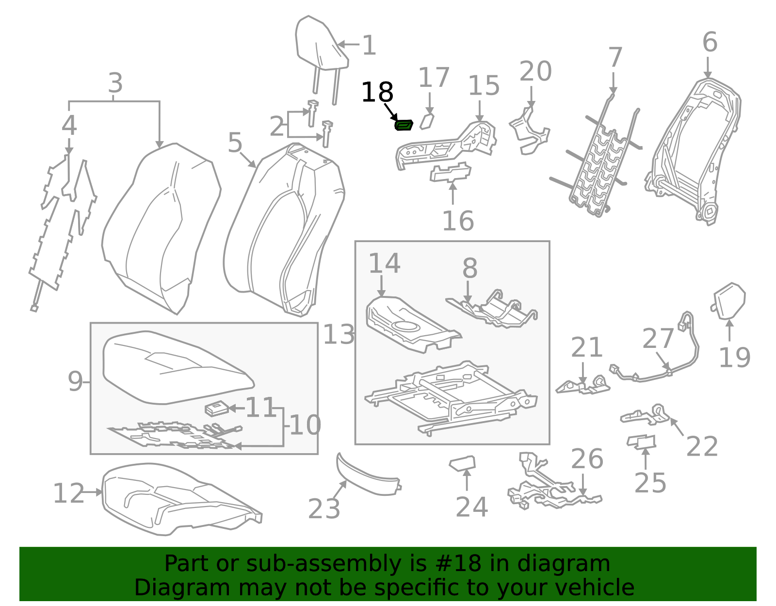 2018-2025 Toyota Slide Knob 84921-06200-C0 | Toyota Parts Center