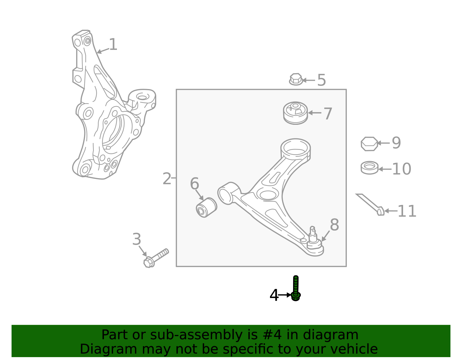 54561-2E100 - Lower Control Arm Front Bolt 2010-2025 Kia | Kia.Parts Store