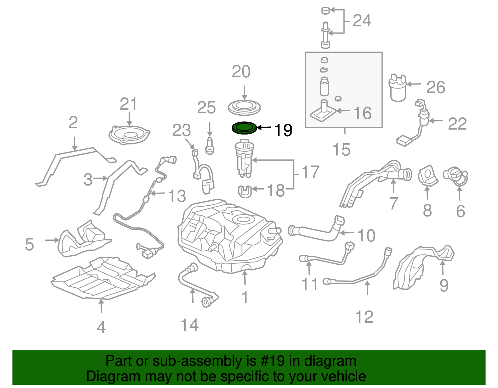 17574-SDA-A01 - Gasket - 2003 2004 Honda Accord | Genuine Honda Parts