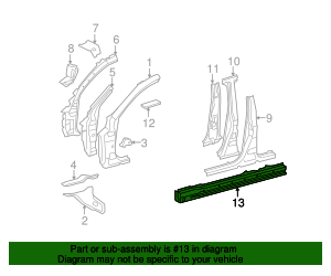 2006-2014 Lexus Rocker Panel 61402-53020 | OEM Parts Online
