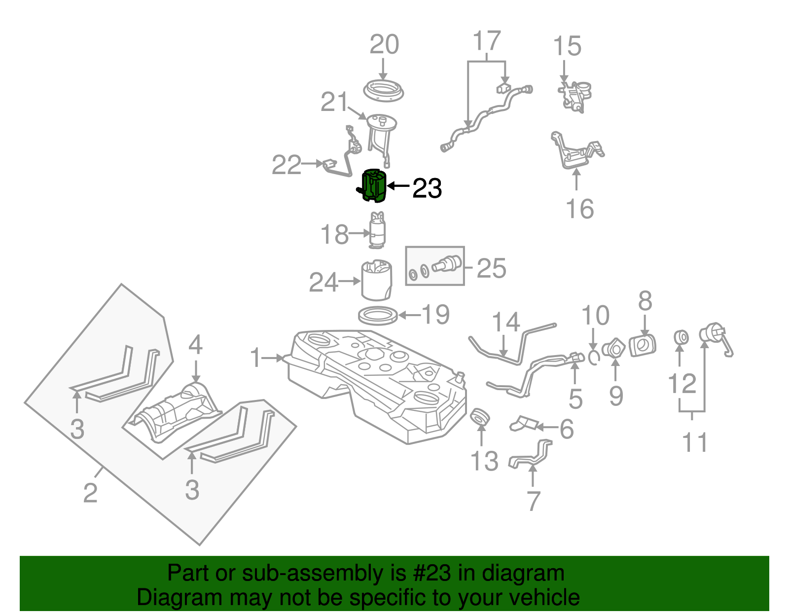 23300-31140 - Fuel Filter 2006-2015 Lexus | AutoNation Parts