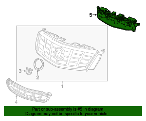 2013-2017 Cadillac XTS Front Bumper Fascia Lower Bracket 20929756 GM ...