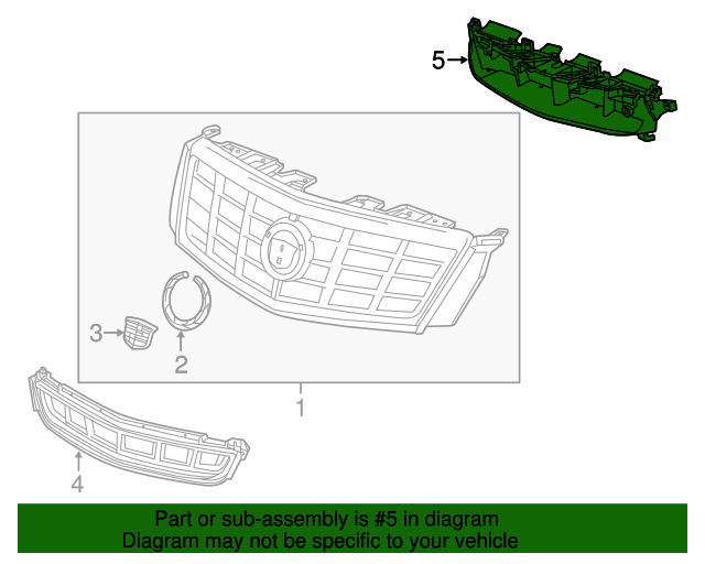 2013-2017 Cadillac XTS Front Bumper Fascia Lower Bracket 20929756 GM ...