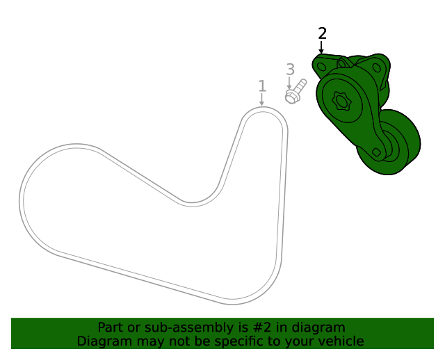 2013-2018 Infiniti Accessory Drive Belt Tensioner Assembly 11955-3JA0A ...
