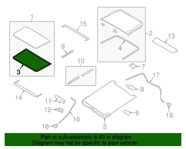 91214-4BA0A - Front Weather-Strip 2014-2024 Nissan | Nissan Parts ...