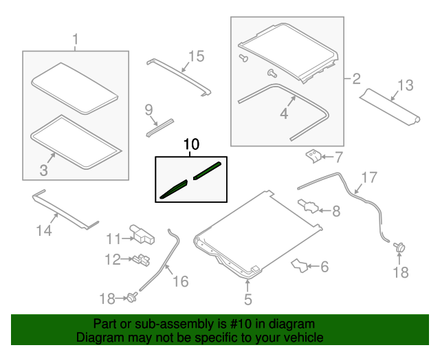2014-2023 Nissan Inner Seal 91381-4BA0A | Nissan Parts Plus
