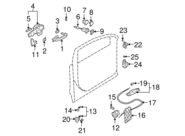 3C1-837-016-B - Lock Actuator 2007-2010 Audi Q7 | Audi OEM Parts