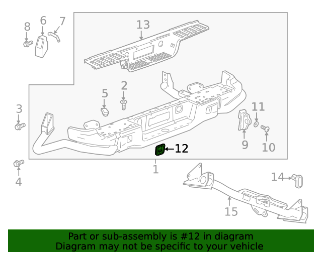 2019-2022 Chevrolet Colorado Plug Rear Driver Side Bumper Lower Fascia ...