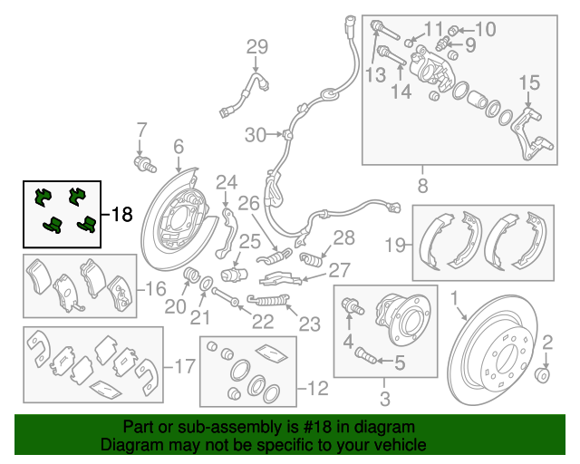 2001-2017 Mitsubishi Disc Brake Pad Retaining Clip MR493177 | OEM Parts ...