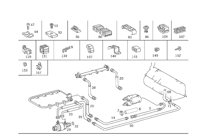 1990-2002 Mercedes-Benz Fuel Hose 124-470-80-75 | Mercedes-Benz Parts
