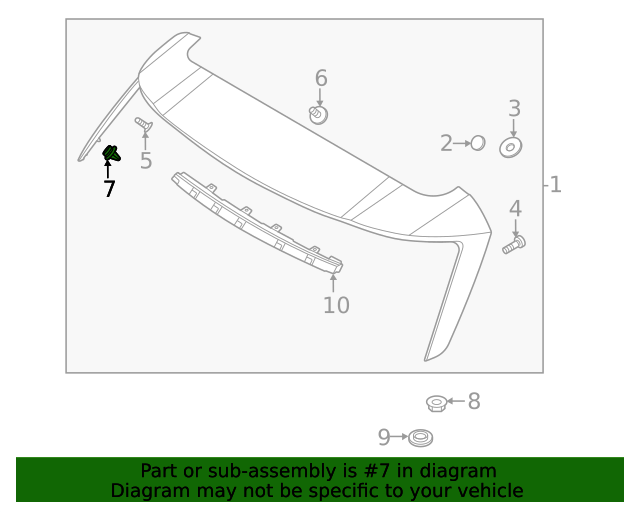 872A9-Q5000 - Rear Spoiler Clip 2021-2024 Kia | Kia.Parts Store