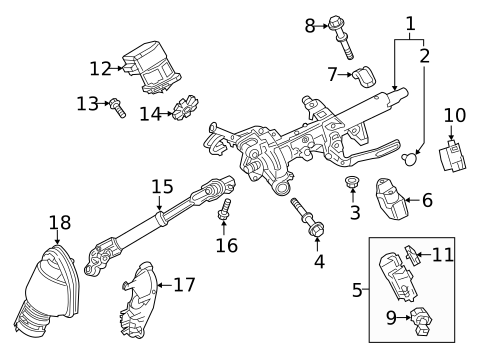 Steering Column Assembly for 2022 Toyota Corolla | Toyota Parts