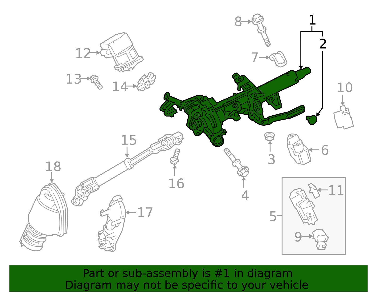 2020-2022 Toyota Corolla Column Assembly 4520A-02420 | Toyota Parts Center