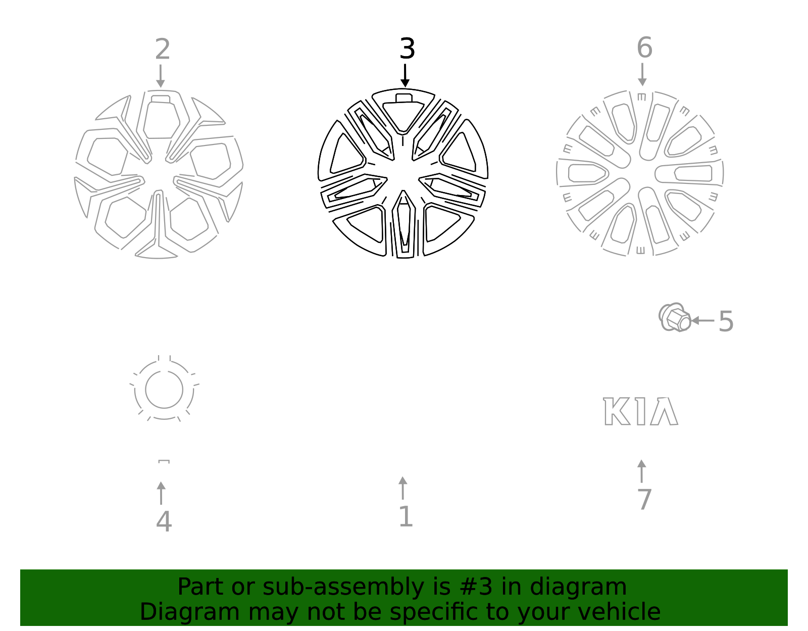52910 M7500 - Wheel, Alloy 2019-2024 Kia Forte | Kia.Parts Store