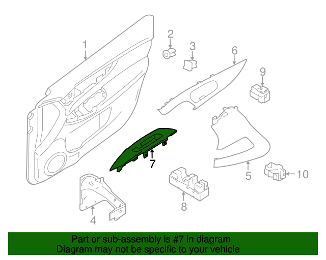 2017-2022 Nissan Switch Bezel 80961-6FK0A | Nissan Parts Store
