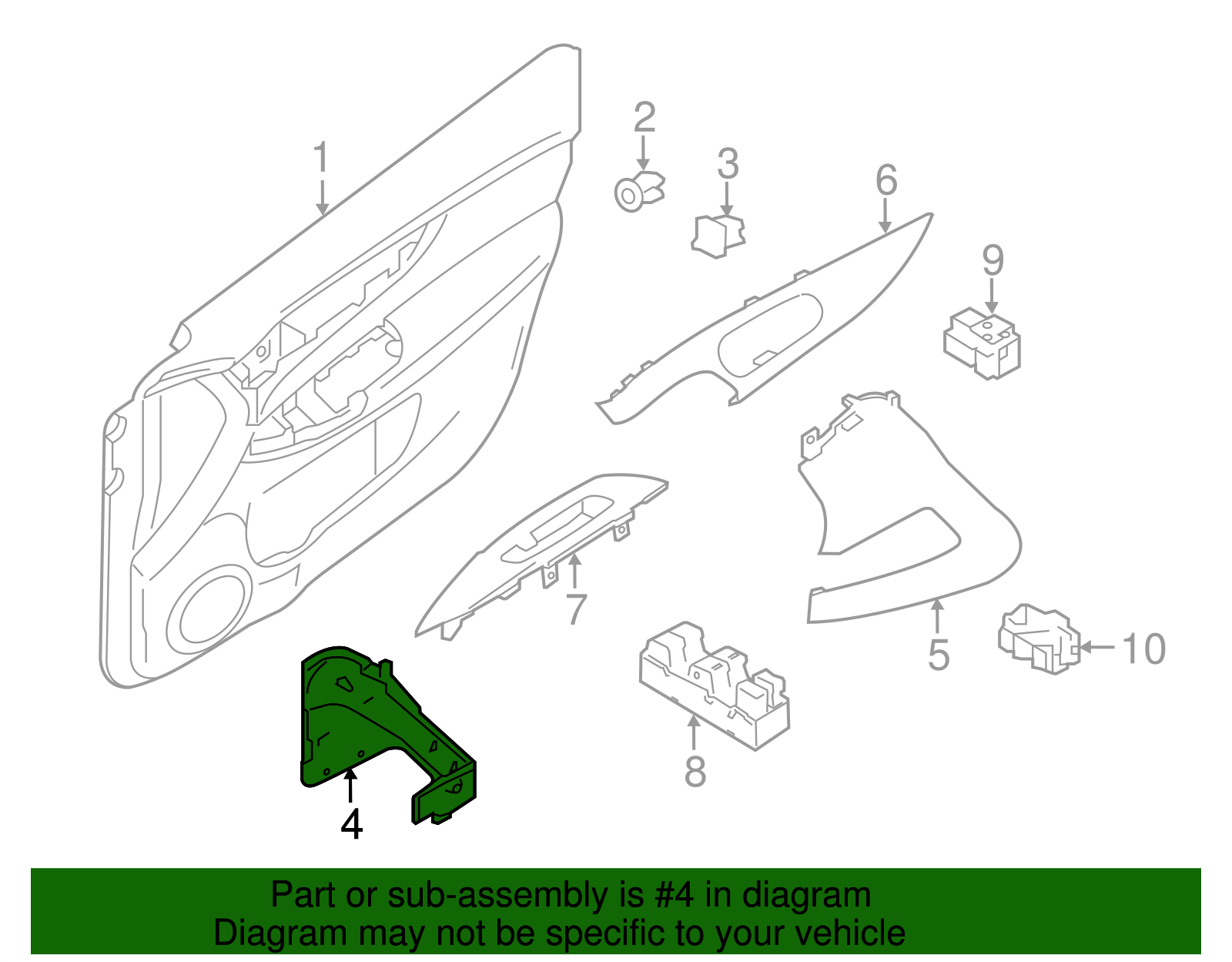 Genuine OEM Nissan 2015-2020 Nissan Rogue Pull Handle 80950-5HA0A | Pro ...