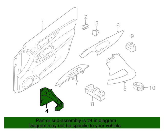 2015-2020 Nissan Rogue Pull Handle 80950-5HA0A | Pro Nissan Parts