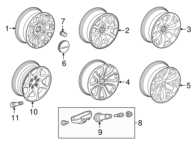 20937770 - Wheel 2015-2020 GMC | GMPartsNow
