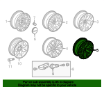 2017-2020 GMC 22x9-Inch Aluminum Wheel 23217243 GM | GMPartsDirect.com