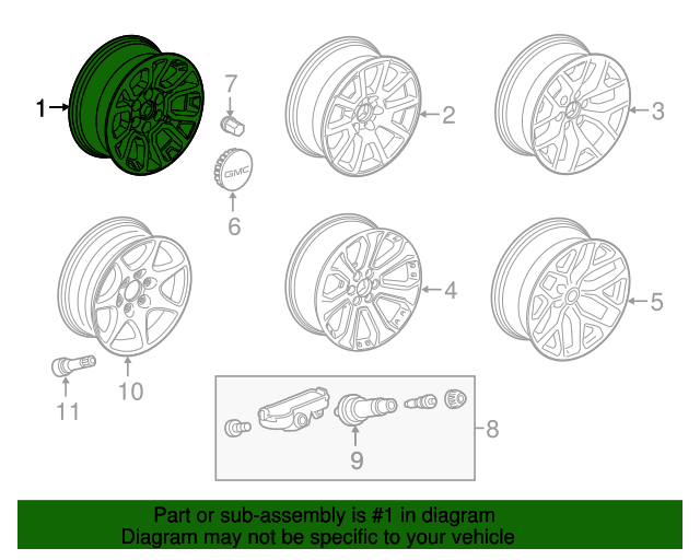 20937770 - Wheel 2015-2020 GMC | GMPartsNow
