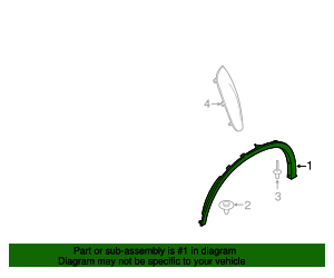51777319844 - 2015-2019 BMW X6 Wheel Opening Molding (51-77-7-319-844 ...