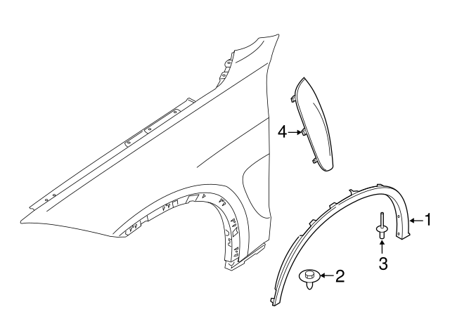 51767361417 - 2015-2019 BMW X6 Air Vent Grille (51-76-7-361-417) | BMW ...
