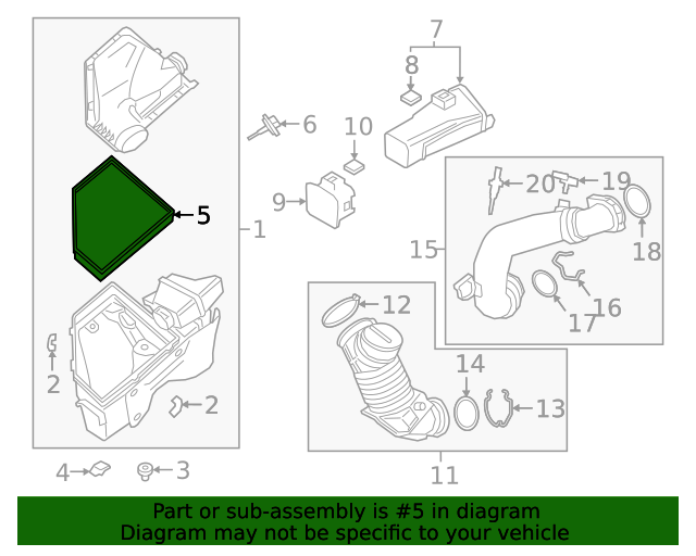 13718635102 - 2019-2024 BMW Air Filter (13-71-8-635-102) | BMW of South ...