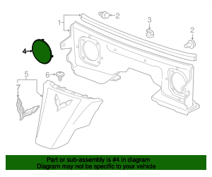 2014-2019 Chevrolet Corvette Speaker Grille 22961304 | GMPartsDirect.com