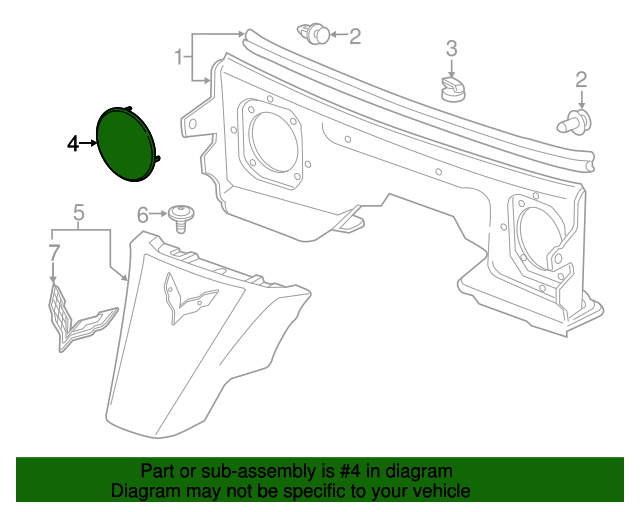 2014-2019 Chevrolet Corvette Speaker Grille 22961304 | GMPartsDirect.com