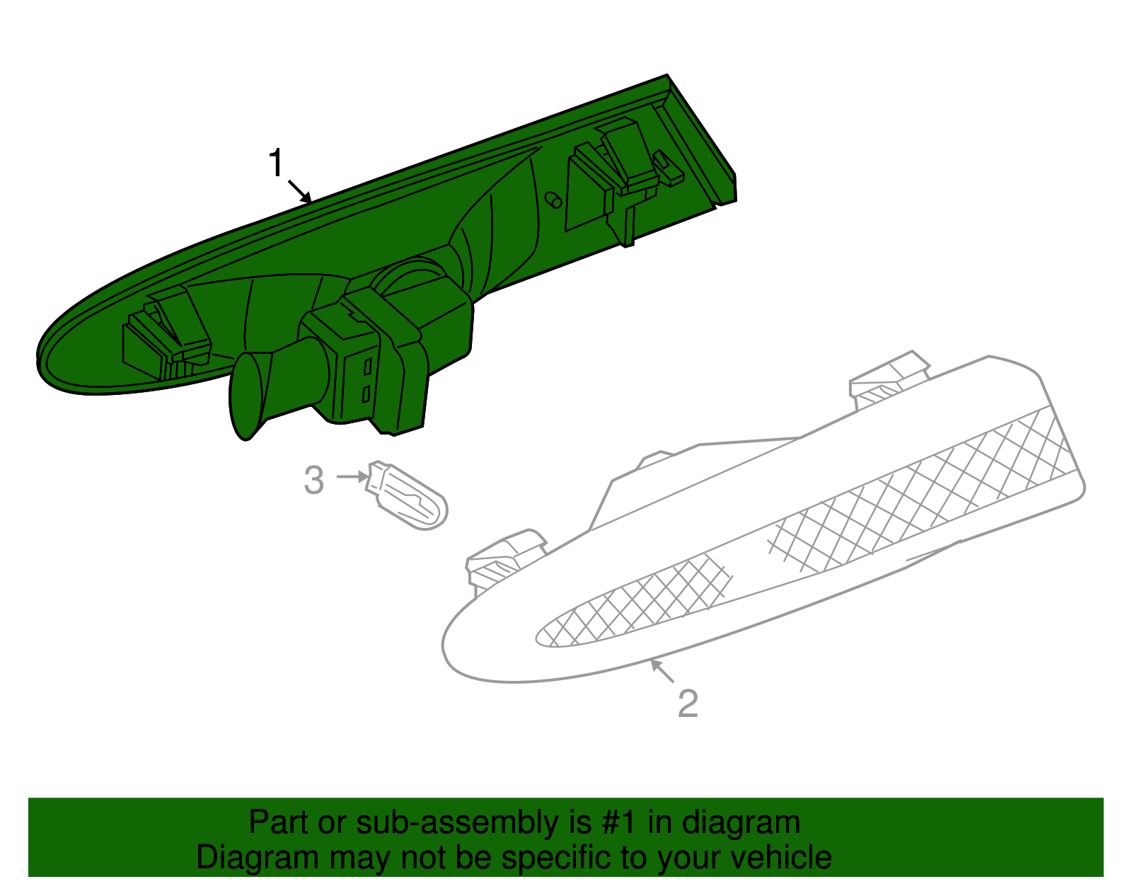 2004-2007 Jaguar Side Marker Lamp, Right Front C2C2051 | Haper Jaguar Parts
