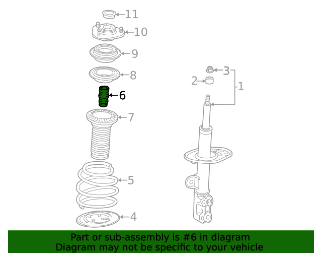 2016-2020 Toyota Mirai Suspension Strut Bumper 48331-75040 | Toyota ...