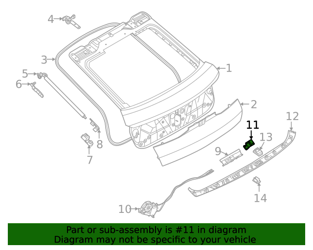 51247441957 - 2020-2021 BMW X6 Striker (51-24-7-441-957) | BMW of South ...