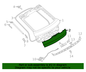 51139881847 - 2020-2025 BMW X6 Molding Panel (51-13-9-881-847) | BMW of ...