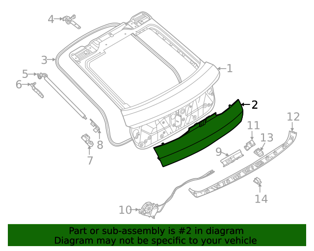 51139881847 - 2020-2024 BMW X6 Molding Panel (51-13-9-881-847) | BMW of ...