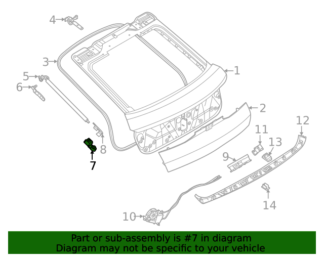 Genuine BMW 51-24-7-441-961 | Lift-Gate Bump Stop | FREE Shipping on ...