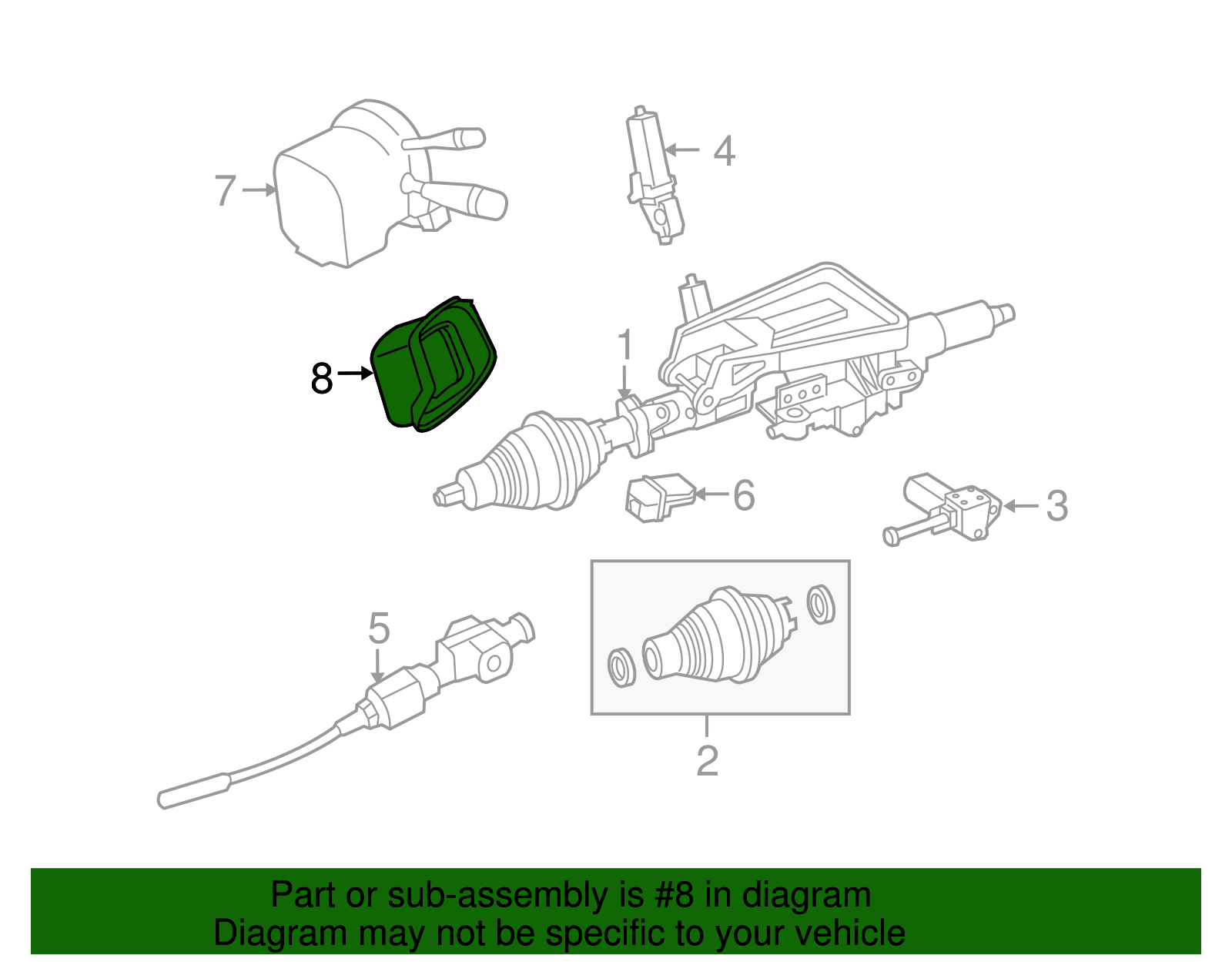 2010-2012 Mercedes-Benz GLK 350 Column Cover 204-682-07-16-8N84 | MBN Parts