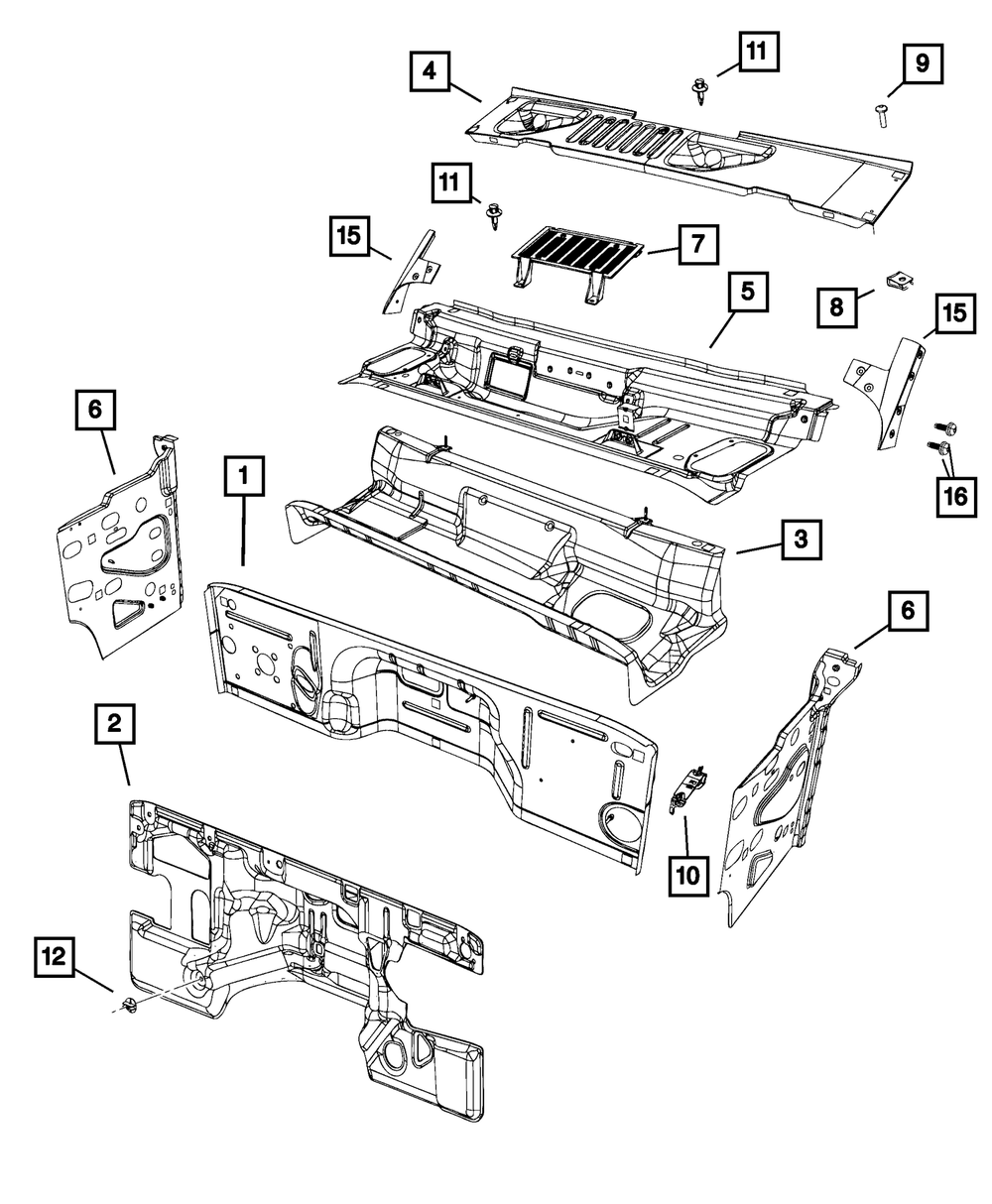 5057716AF - Dash Panel Silencer, Outer 2011-2018 Jeep | Big 3 Auto Parts