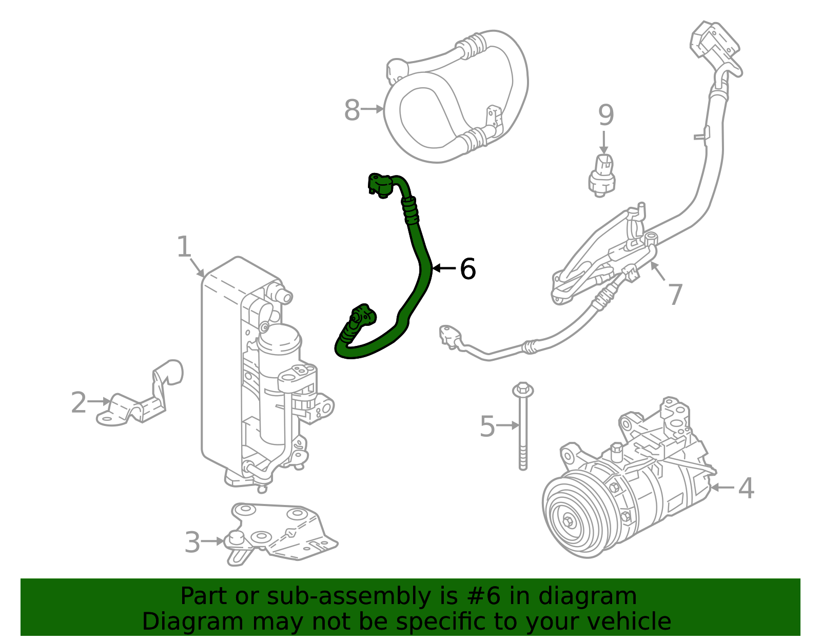 2017-2021 BMW Pressure Hose 64-53-9-337-130 | BMWPartsDirect.com