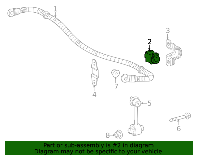 48818-0E240 - Stabilizer Bar Bushing - 2021-2023 Toyota Highlander ...