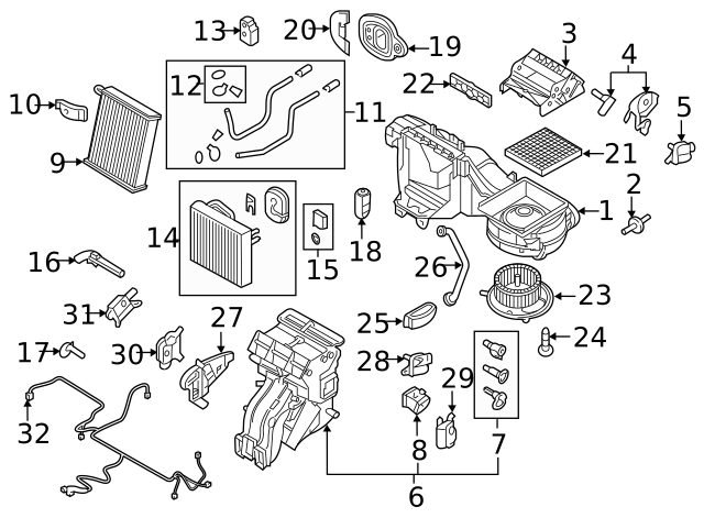 2016-2023 Audi HVAC Blend Door Actuator 5Q0-898-511-K | Audi USA Parts
