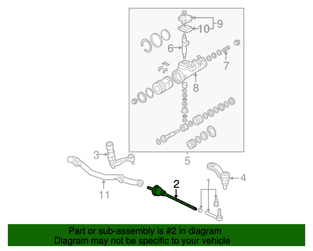 86511720 - Steering Linkage Inner Tie Rod Kit GM Parts Warehouse