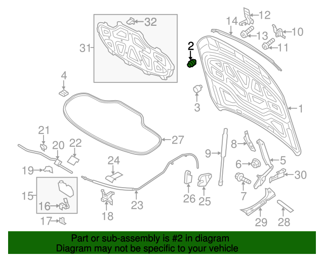 4E0-823-481 - Hood Bumper 2004-2018 Audi | Audi OEM Parts