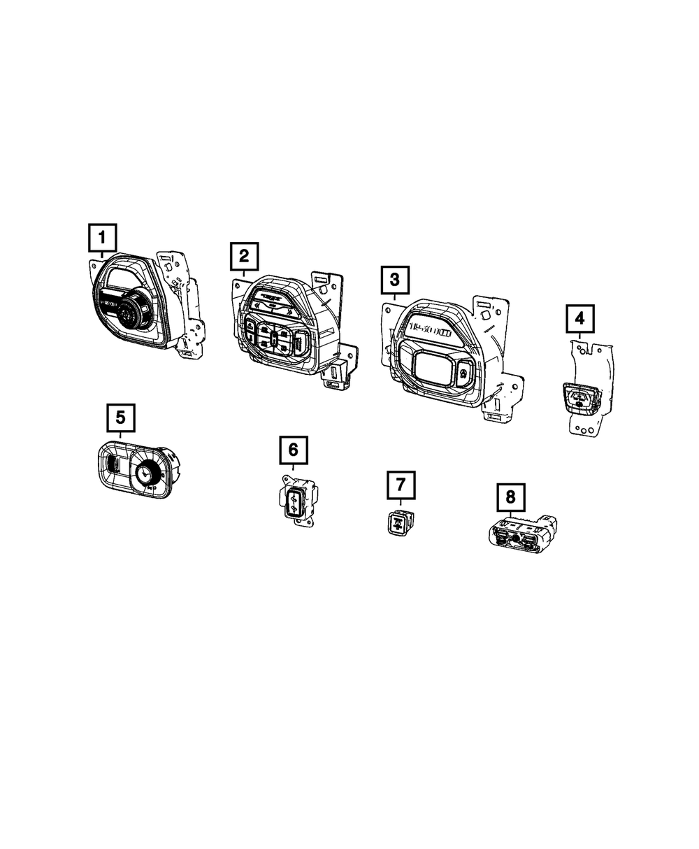 2020-2025 Ram Headlamp Switch 68156065AC | Mopar eStore