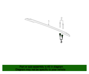 2011-2019 Mopar Roof Luggage Carrier Side Rail Nut 6509876AA ...