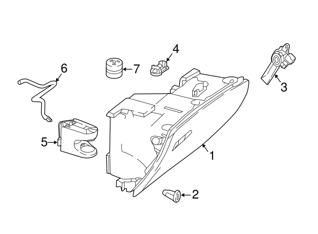 253-680-02-91-9K23 - Glove Box Assembly - 2016-2020 Mercedes-Benz ...