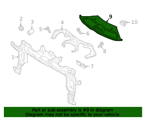 971-805-806-H-OK1 - Radiator Support Access Cover 2017-2023 Porsche ...