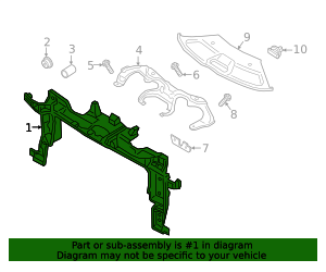 2017-2023 Porsche Panamera Radiator Support 971-805-931-C | Gaudin ...